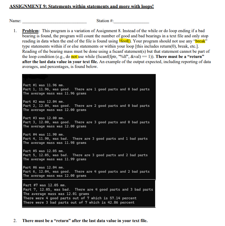 Please use C compatible with geany. Do not use break | Chegg.com