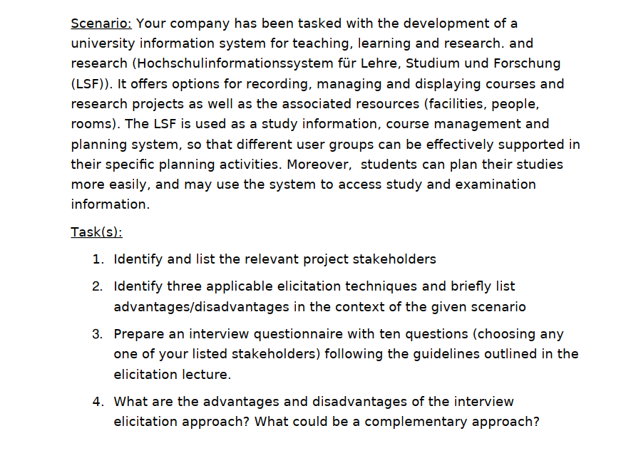 Solved Scenario: Your company has been tasked with the | Chegg.com