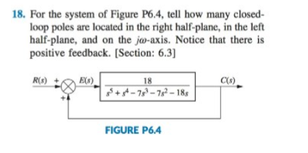 Solved 18. For the system of Figure P6.4, tell how many | Chegg.com