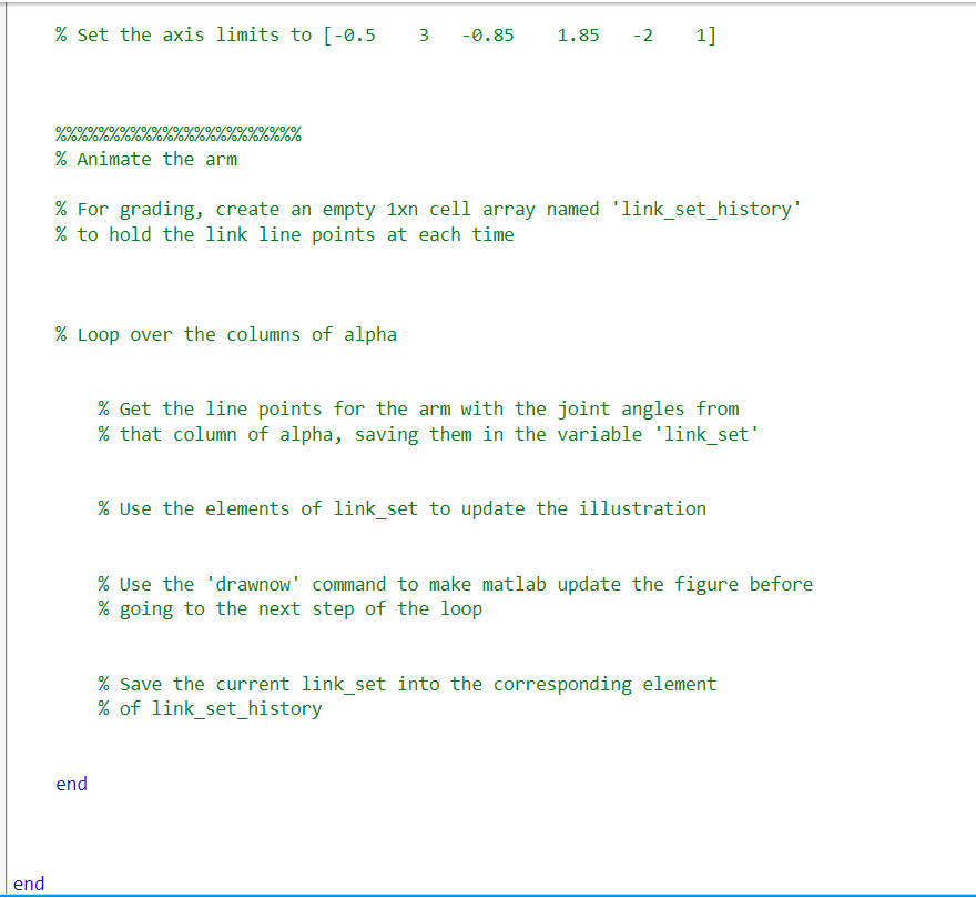 Solved Make an animated plot of a 3D a 3-link arm, with each | Chegg.com