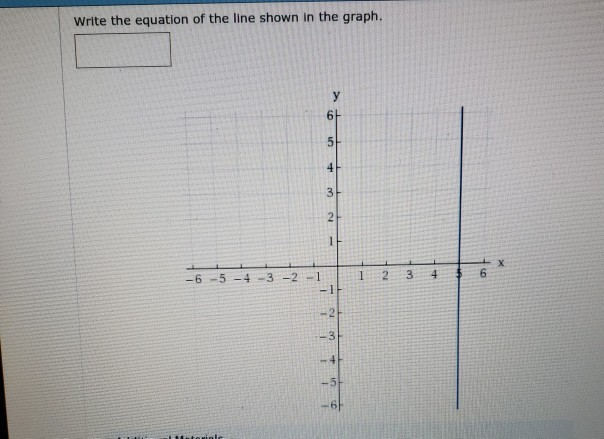 Solved Write the equation of the line shown in the graph 6 | Chegg.com