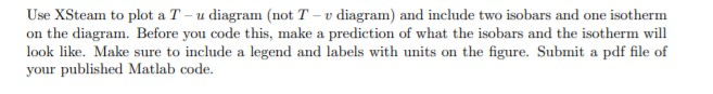 Solved Use XSteam to plot a T - u diagram (not T - v | Chegg.com
