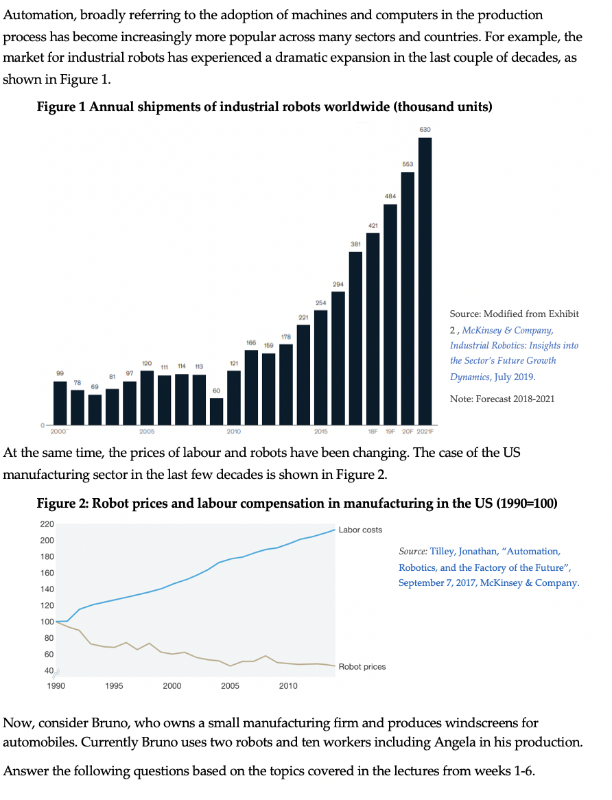 Solved Automation, broadly referring to the adoption of | Chegg.com