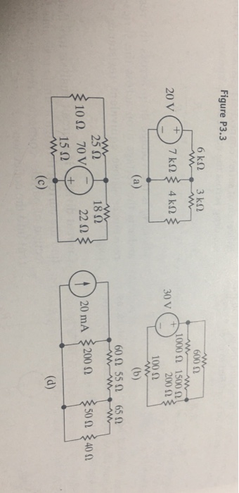 Solved O1S 3,5 For each of the circuits shown in Fig. P3.3: | Chegg.com