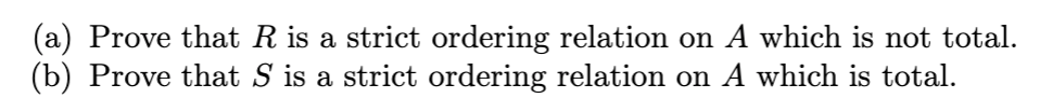 Solved 5. (5+5pt) Define binary relations R and S on the set | Chegg.com