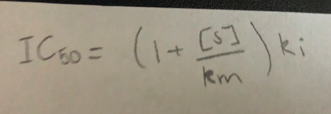 Solved Derive the equation for the IC50 value for a | Chegg.com
