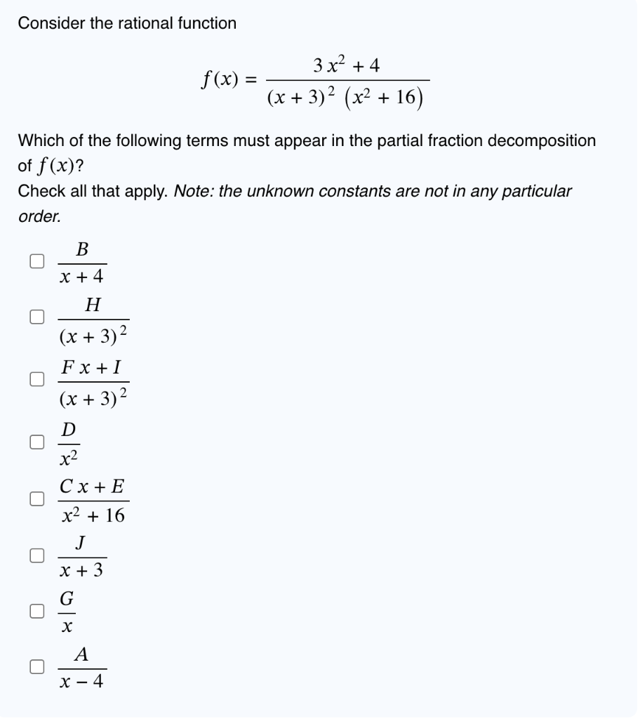 Solved Consider the rational function | Chegg.com