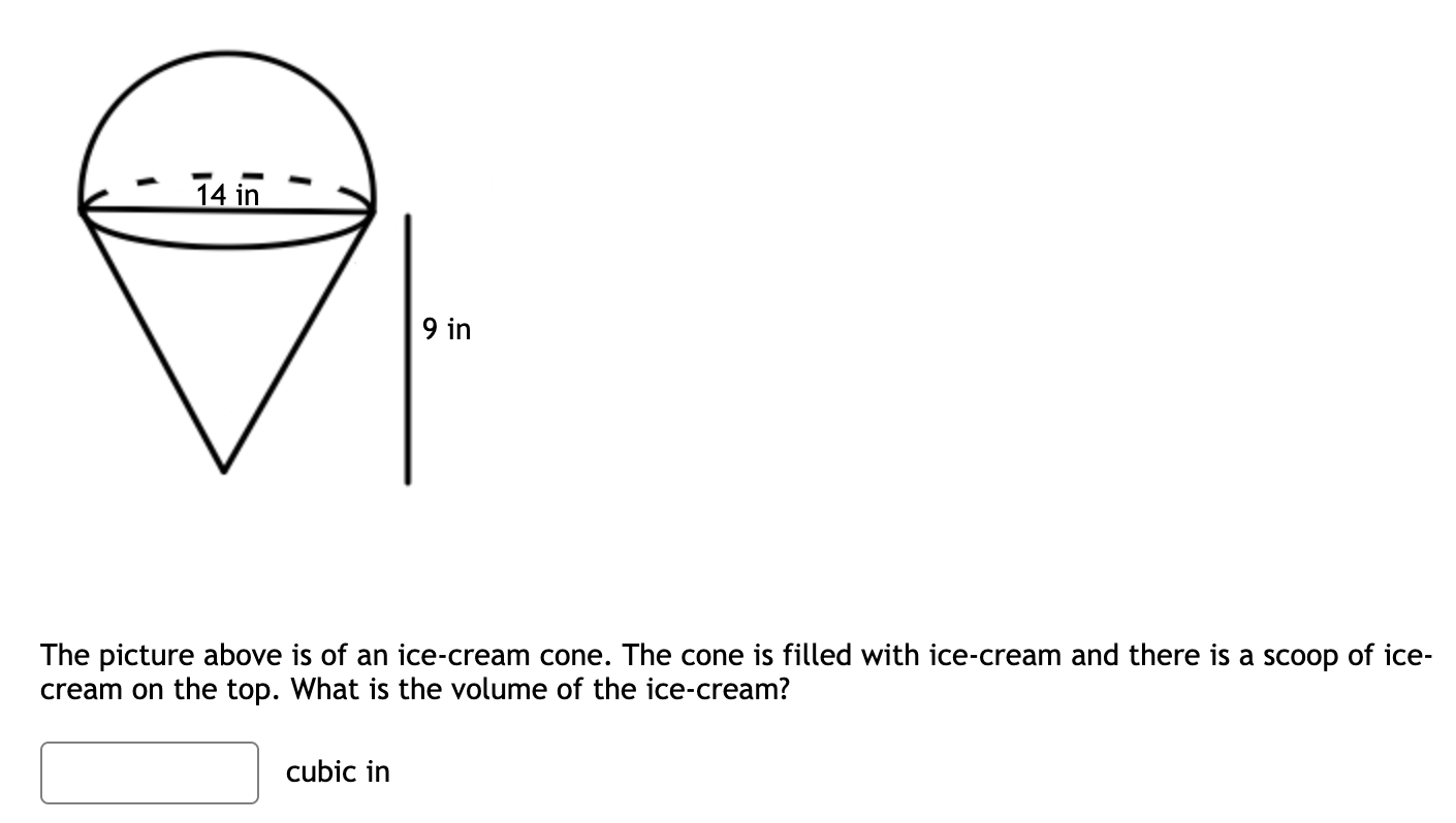Solved The picture above is of an ice-cream cone. The cone | Chegg.com