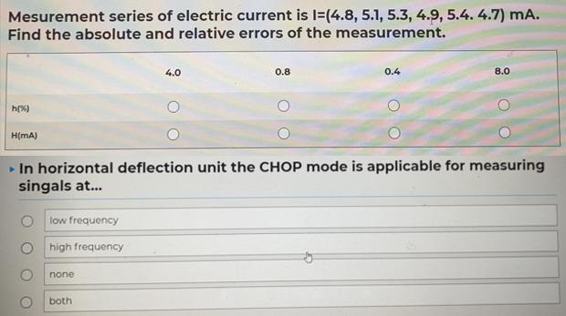 Solved Mesurement series of electric current is | Chegg.com