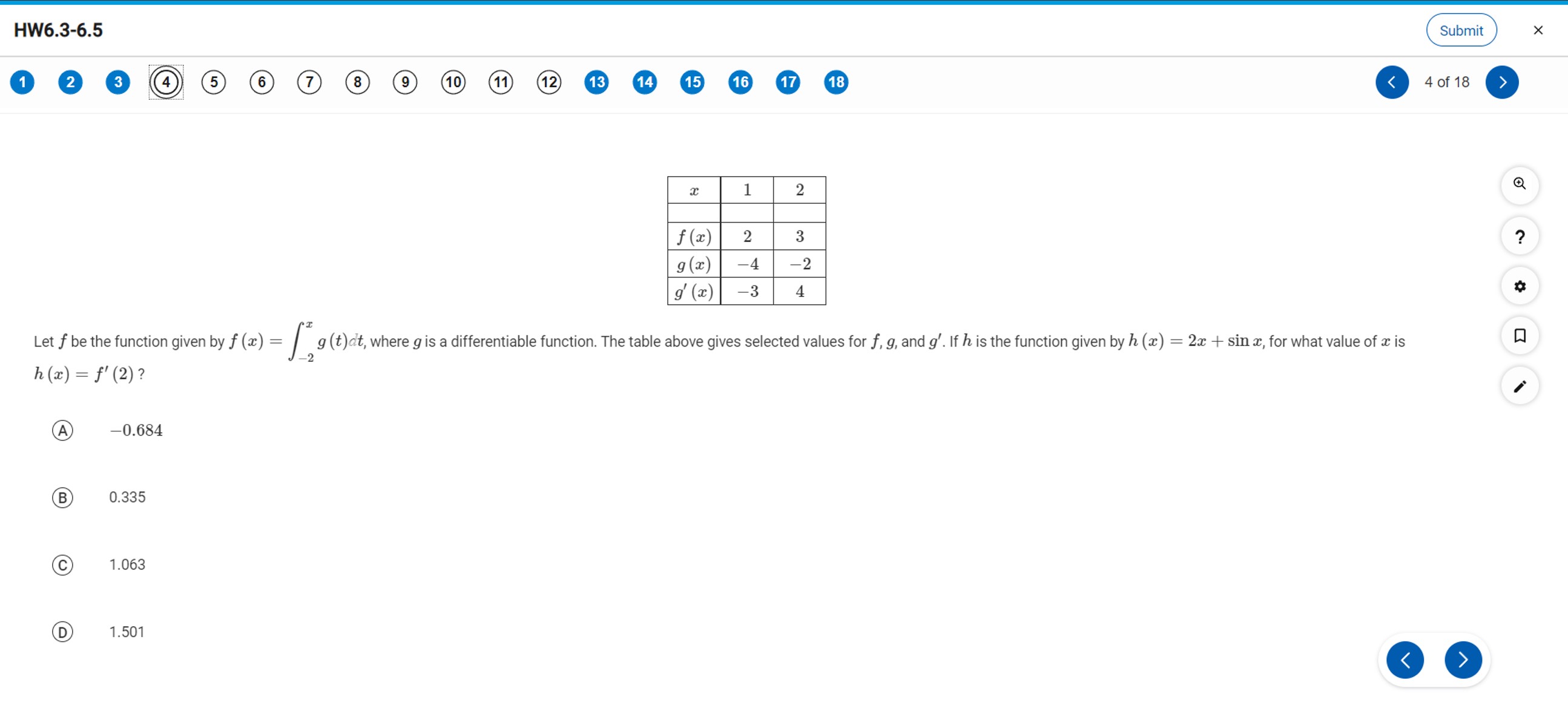 Solved HW6.3-6.5Submit4 ﻿of | Chegg.com