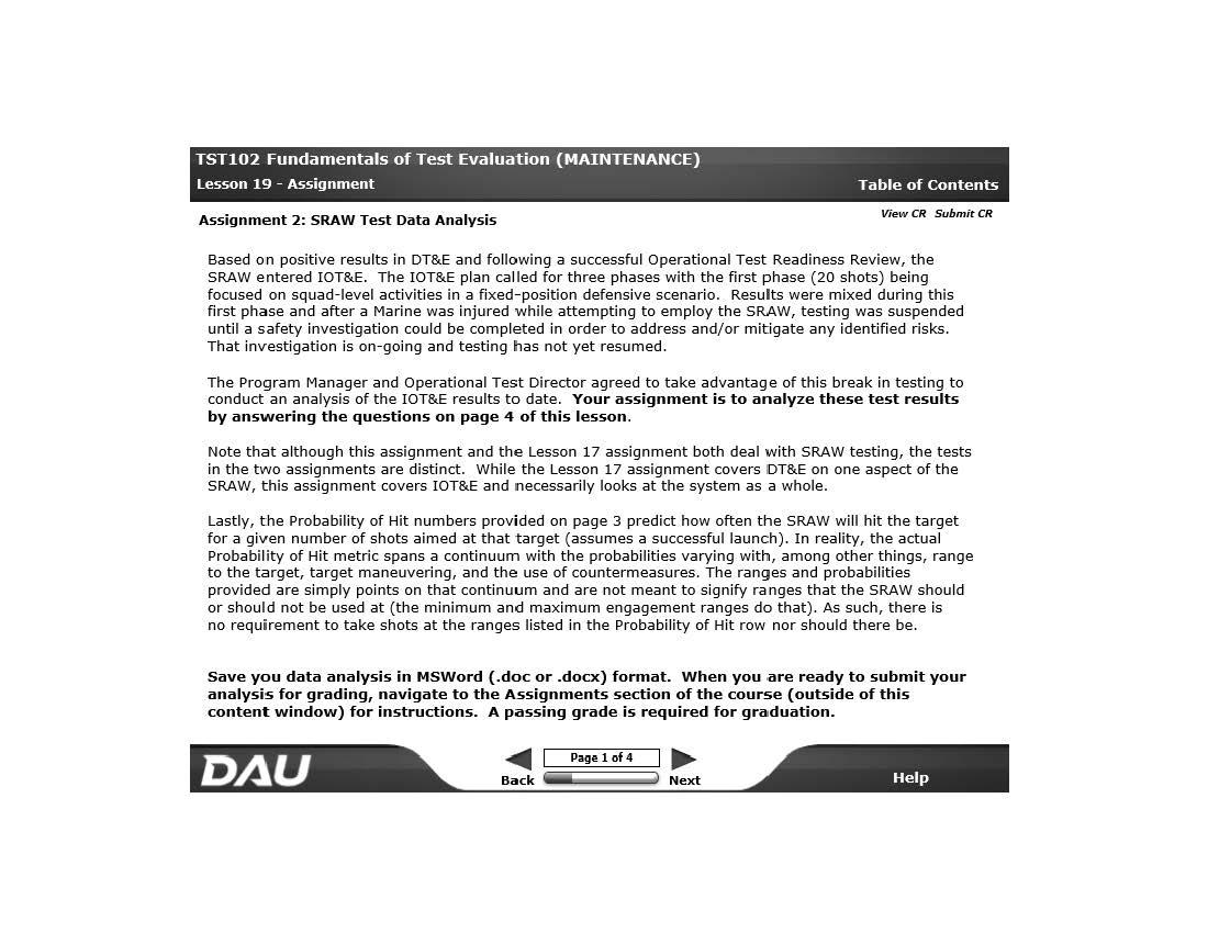 Solved TST102 Fundamentals of Test Evaluation (MAINTENANCE) | Chegg.com