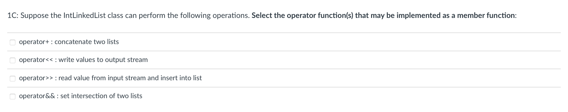 Solved 1A: Given a IntLinkedList class and a IntNode class | Chegg.com
