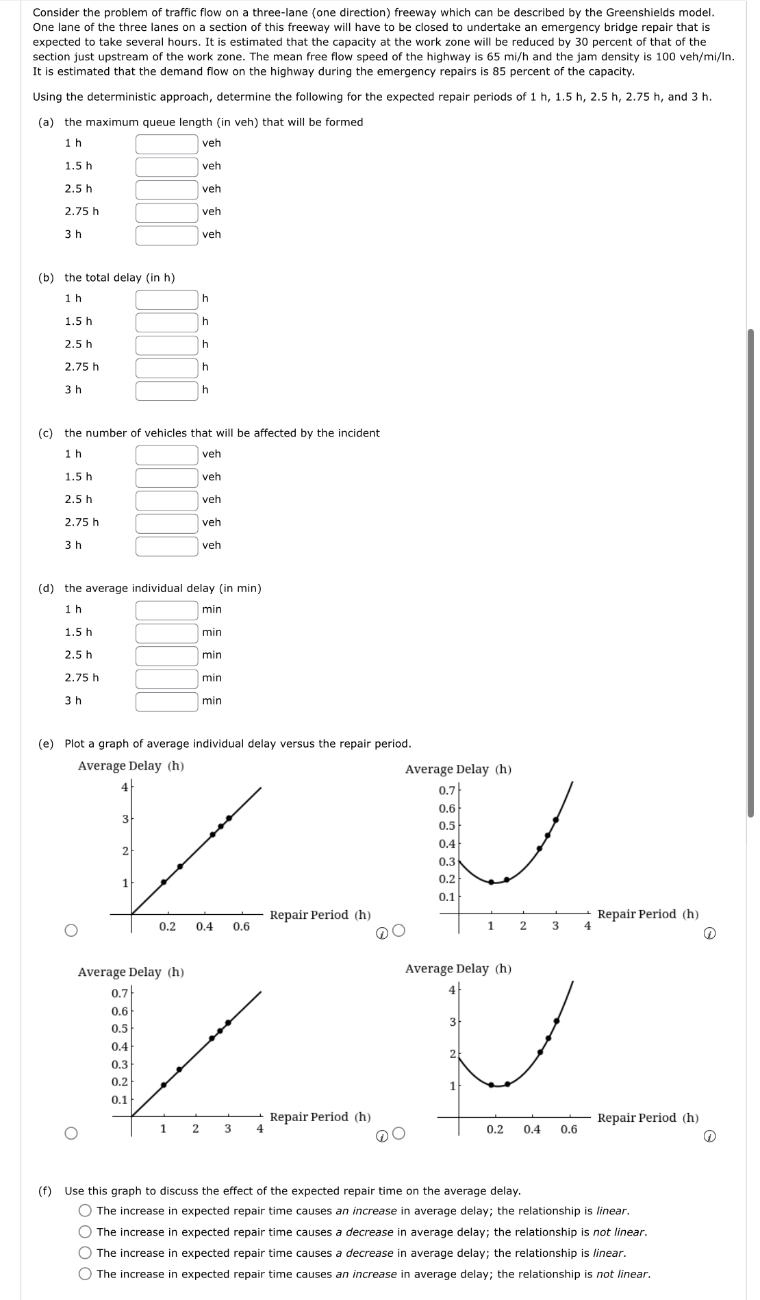 Solved Consider the problem of traffic flow on a three-lane | Chegg.com