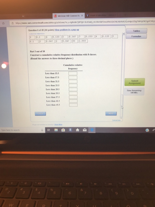 Solved Tables Formulas Class lmits Class boundaries | Chegg.com