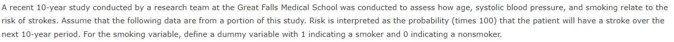 Solved next 10-year period. For the smoking variable, define | Chegg.com