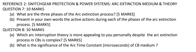 REFERENCE 2: SWITCHGEAR PROTECTION \& POWER SYSTEMS: | Chegg.com