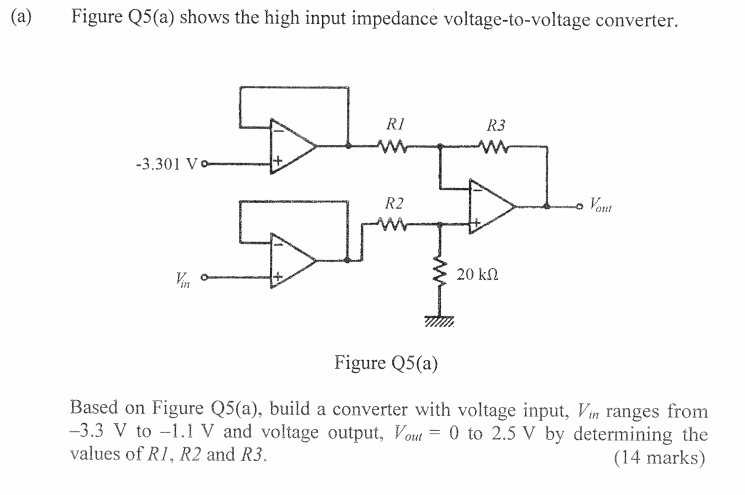 Solved (a) Figure Q5(a) shows the high input impedance | Chegg.com