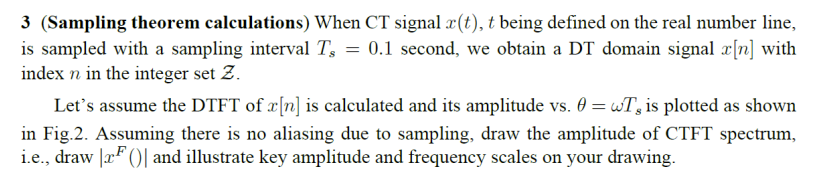 Solved 3 (Sampling theorem calculations) When CT signal | Chegg.com