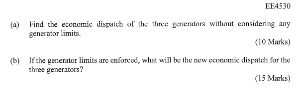 Solved A power plant consists of three generating units. The | Chegg.com