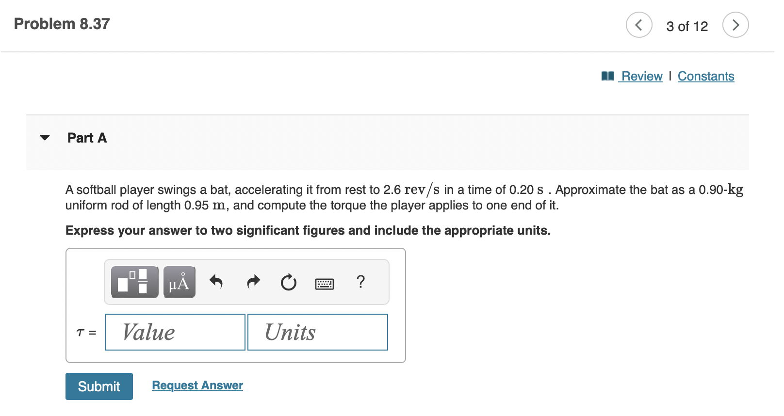 Solved A softball player swings a bat, accelerating it from | Chegg.com