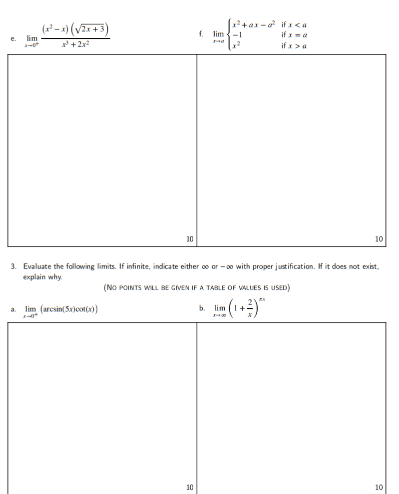 Solved 2. Without using L'Hopital's Rule, evaluate the | Chegg.com
