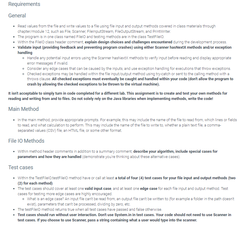 Solved 12.10 ∗∗∗ zyLab: FilelO (Required \& Human Graded) | Chegg.com