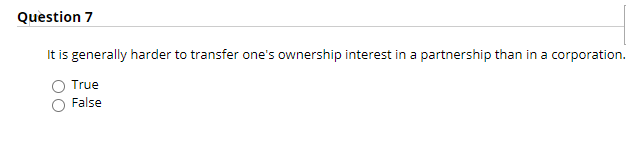 Solved Question 7 It is generally harder to transfer one's | Chegg.com