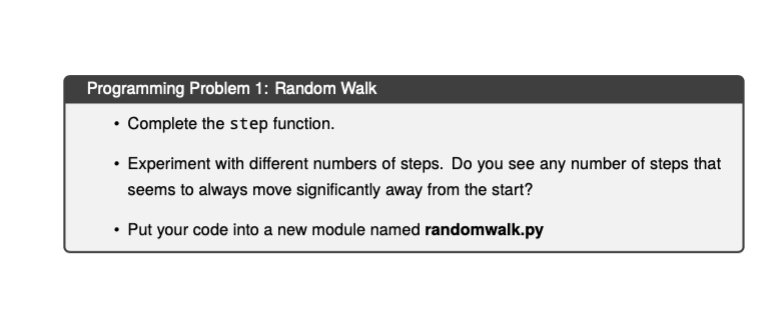 Solved Problem 1: Random Walk A random walk is a stochastic | Chegg.com