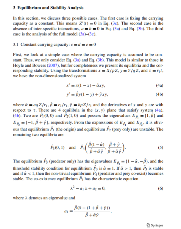 Solved 2 Model Formulation To study the predator-prey | Chegg.com