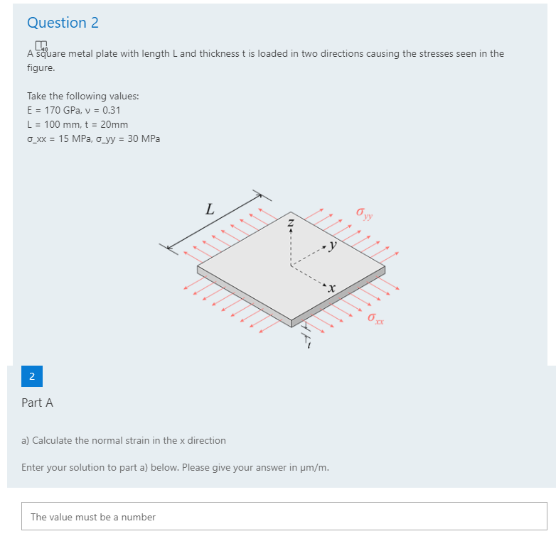Solved Question 2 A square metal plate with length L and | Chegg.com