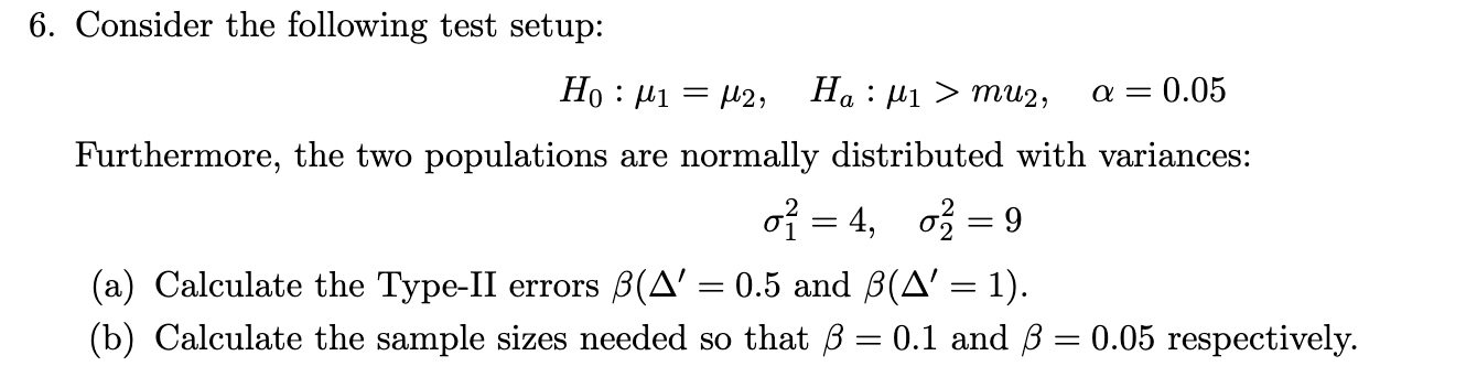 Solved Consider the following test | Chegg.com