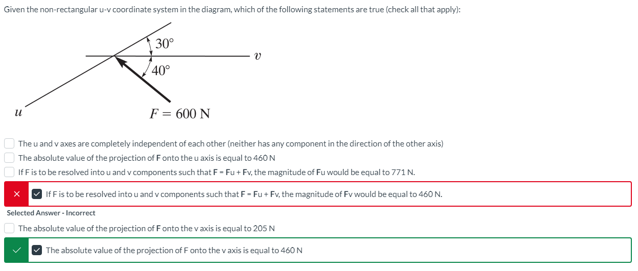 Solved Given the non-rectangular u-v coordinate system in | Chegg.com