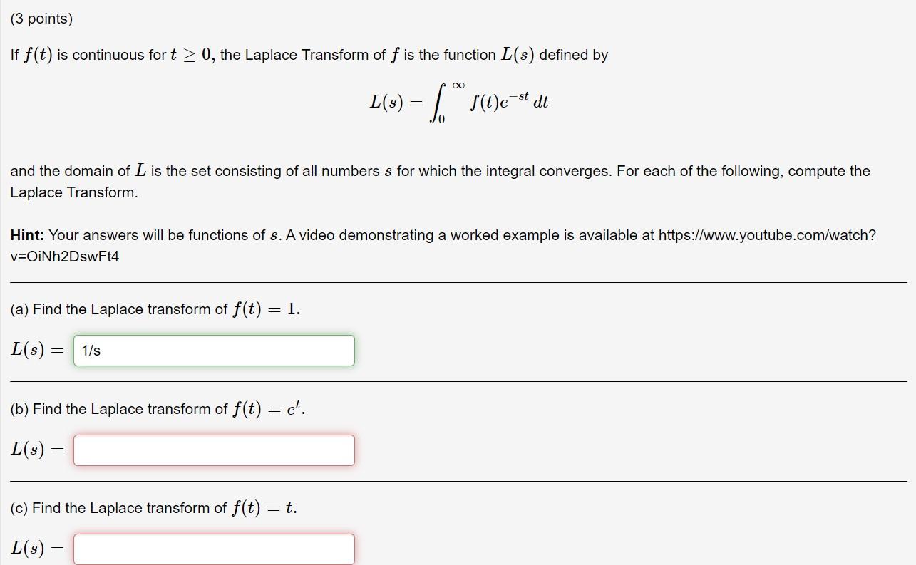 Solved Please explain how to find the Laplace transform of | Chegg.com