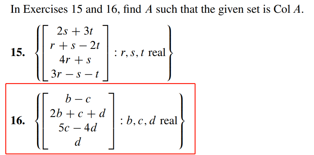 Solved In Exercises 15 and 16, find A such that the given | Chegg.com