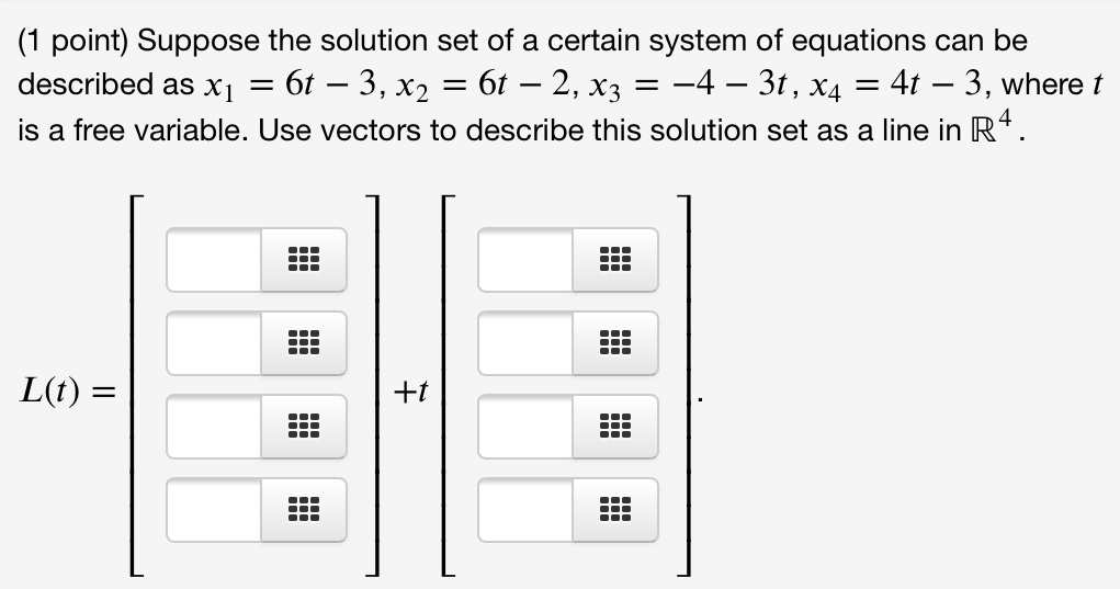 Solved (1 point) Suppose the solution set of a certain | Chegg.com
