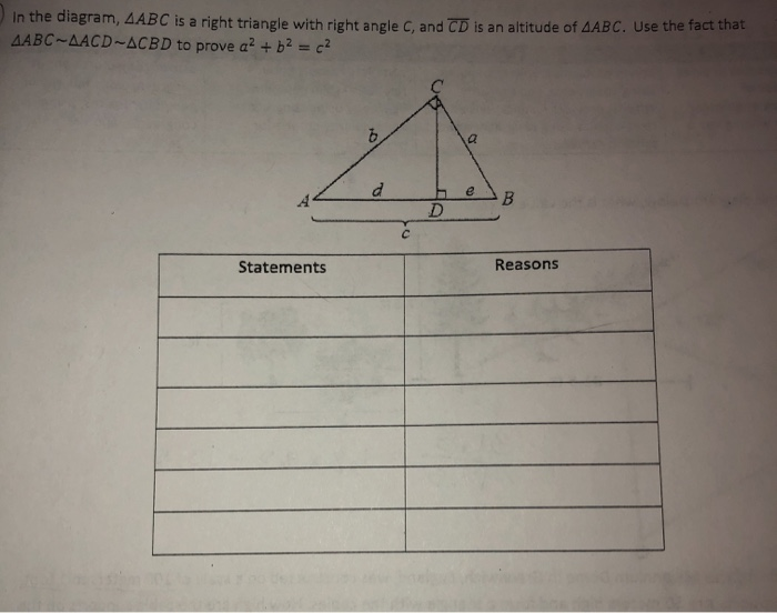 Solved In the diagram, ABC is a right triangle with right | Chegg.com