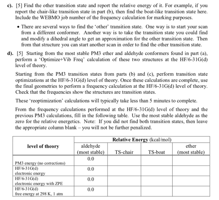 a). 10] At the PM3 level, optimize the geometry of 3 | Chegg.com