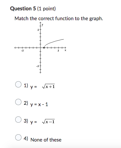 Solved Question 5 (1 point) Match the correct function to | Chegg.com