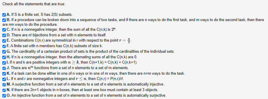 Solved Check all the statements that are true: A. If S is a | Chegg.com
