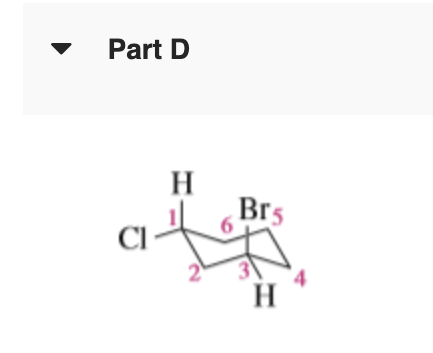 Solved Given the following chair conformations, draw each in | Chegg.com