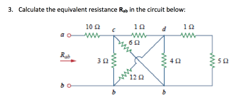 Solved Calculate the equivalent resistance Rab in the | Chegg.com