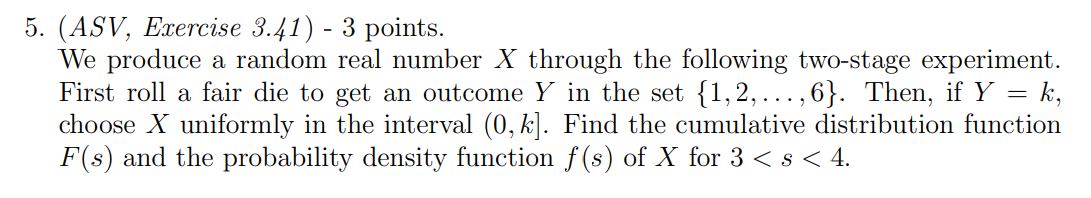 Solved We produce a random real number X through the | Chegg.com