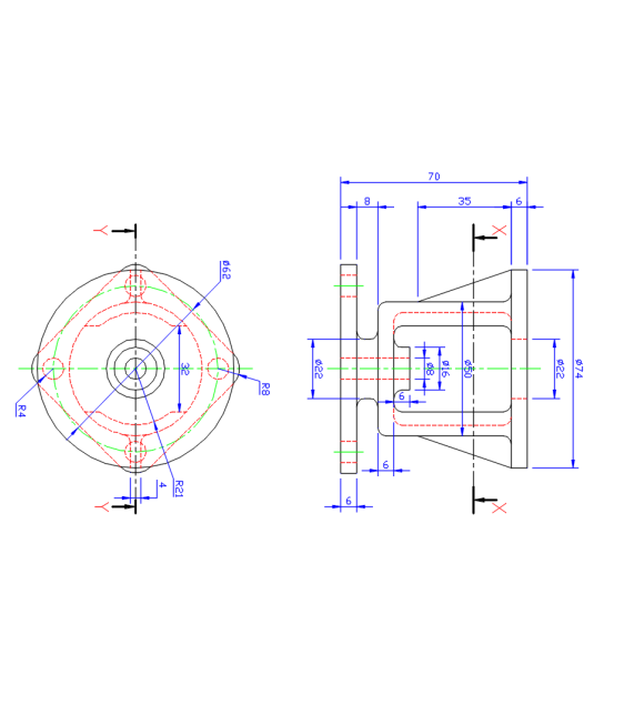 Solved The figure below shows a front view and top view in | Chegg.com