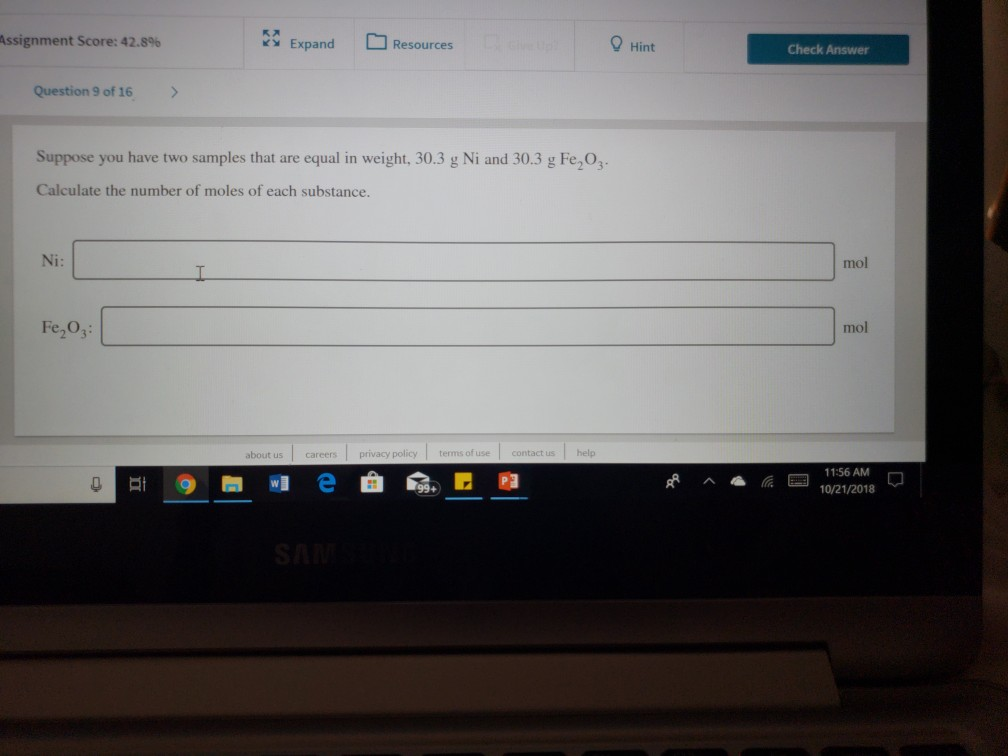 Solved Assignment Score: 42.8% KV Expand Resources Hint | Chegg.com