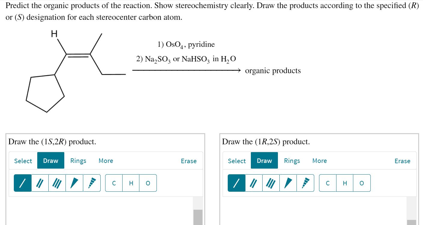 Solved Predict the organic products of the reaction. Show | Chegg.com