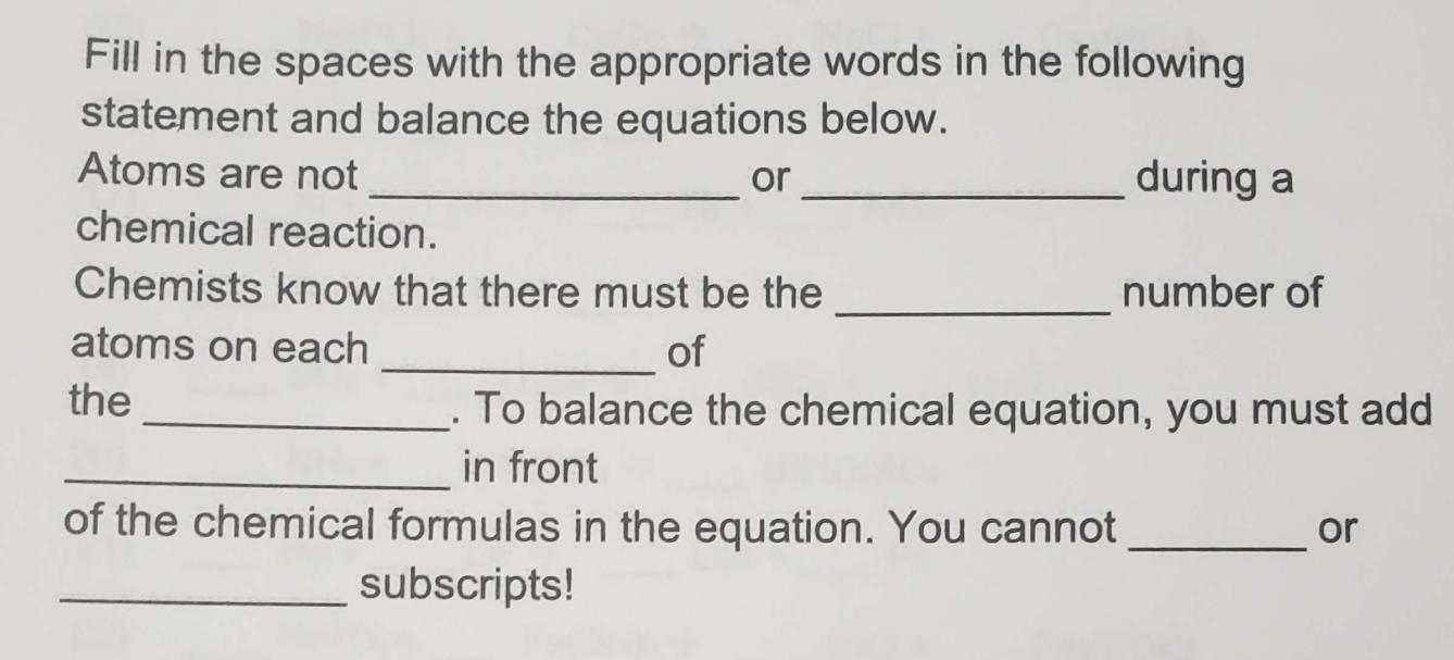 Solved Fill in the spaces with the appropriate words in the | Chegg.com