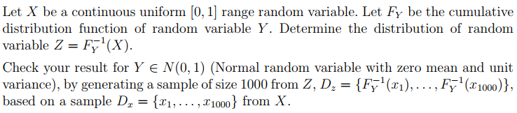Solved Let X be a continuous uniform [0, 1] range random | Chegg.com