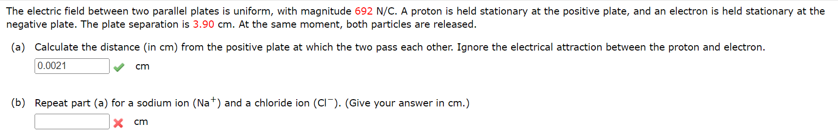 Solved The electric field between two parallel plates is | Chegg.com