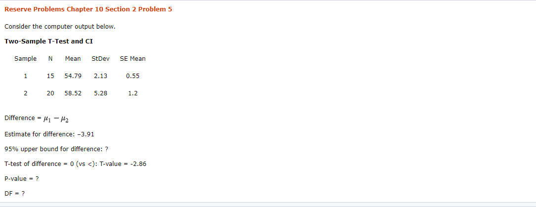 Solved Reserve Problems Chapter 10 Section 2 Problem 5 | Chegg.com