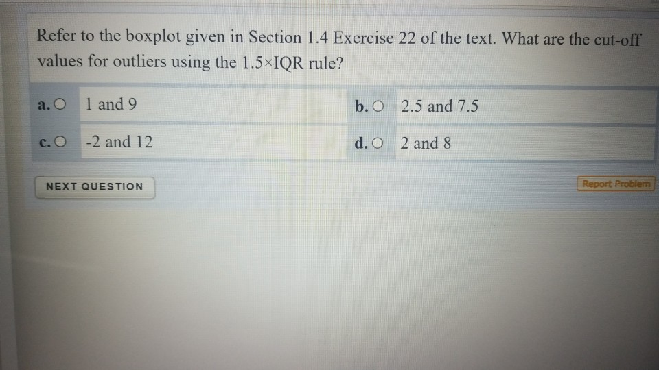 Solved Refer to the boxplot given in Section 1.4 Exercise 22 | Chegg.com